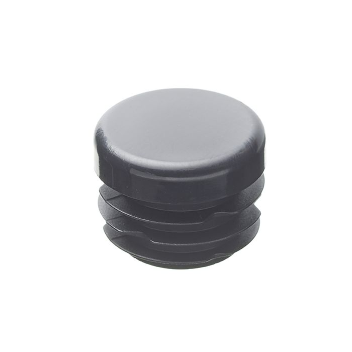 22mm Black Poly Round Ribbed Insert | Round Ribbed Inserts